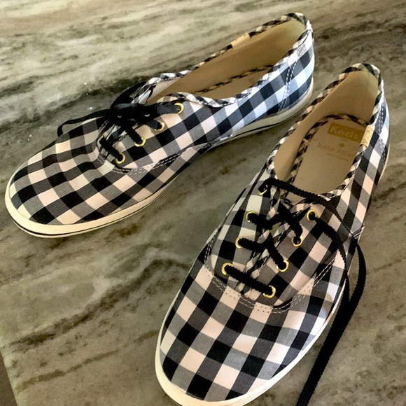 kate spade | Shoes | Kate Spade Keds Checkered Black And White | Poshmark